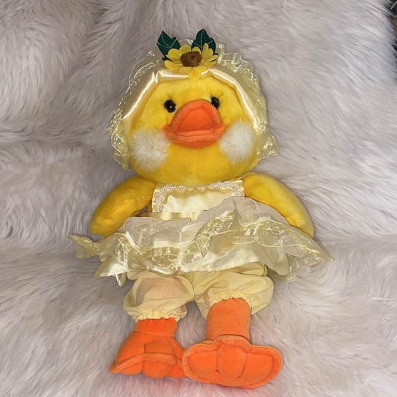 Toys | Vintage 9s Plush Duck New Nostalgic Stuffed Animal Sunflower ...